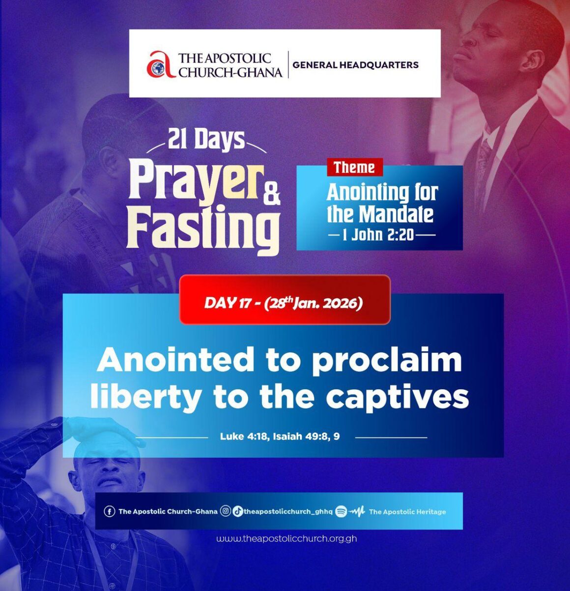 Day 17 – 21 Days Fasting and Prayers – The Apostolic Church ...